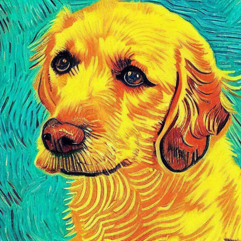 Golden Retriever no Estilo Van Gogh | Relaxar BR Cassio Toledo